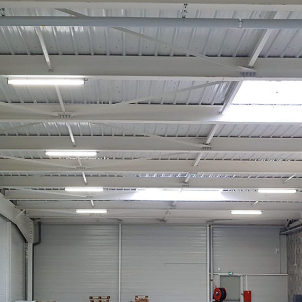 Contemporary ceiling light - LOU - SUNLUX - tubular / polycarbonate / LED