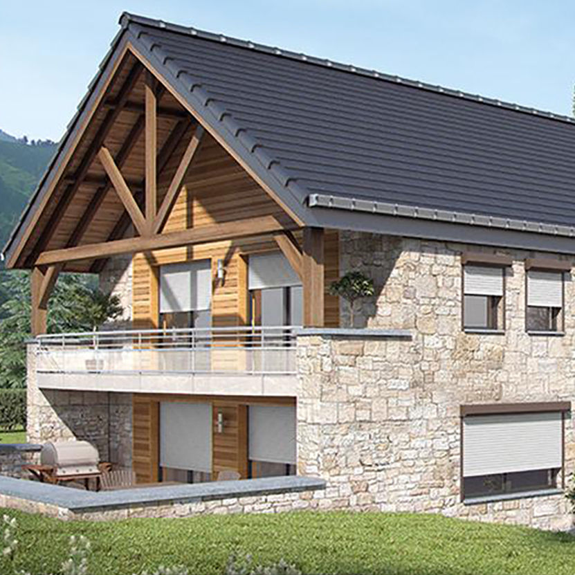 Roller shutter - RENOBLOC - GRIESSER - louvre / self-supporting / aluminum