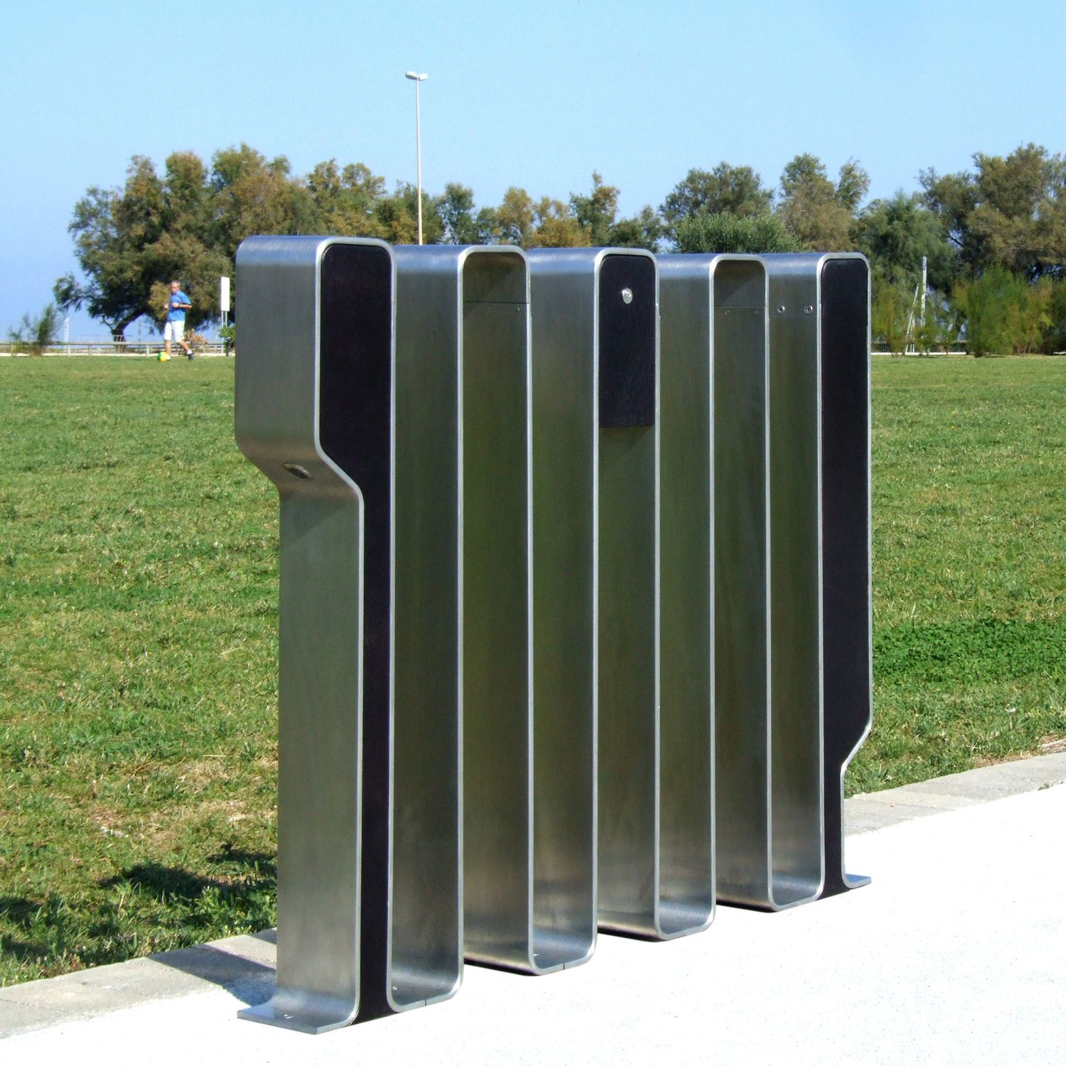 Floor-mounted bike rack - OMEGA-P - LAB23 - stainless steel / original ...