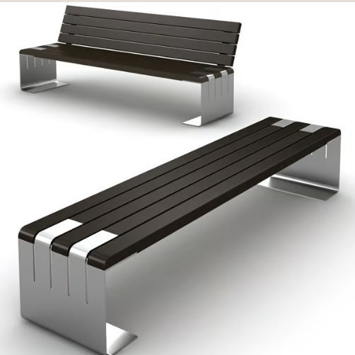 Contemporary public bench - INCONTRO - LAB23 - wooden / galvanised ...