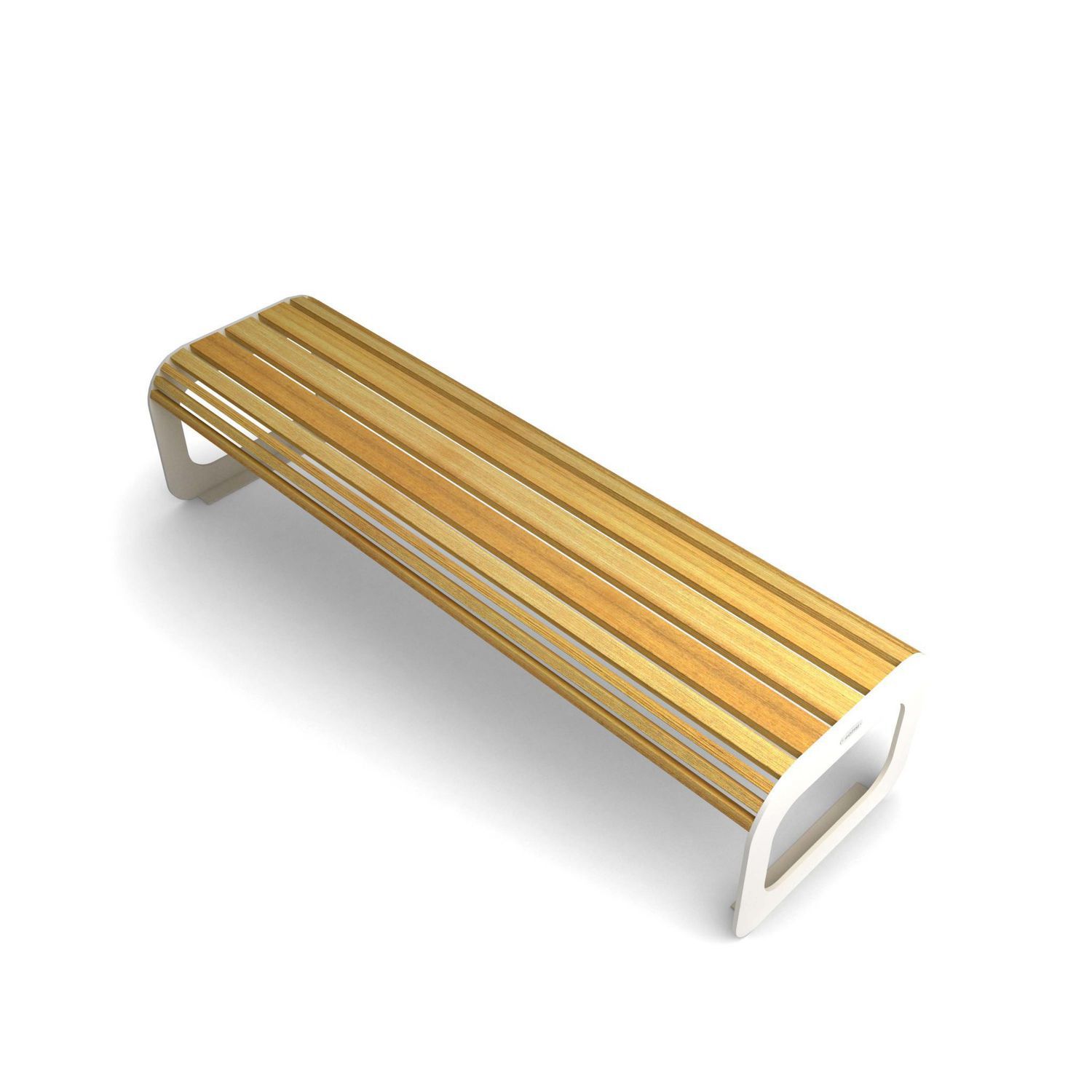 Contemporary public bench - MOKO SEAT - LAB23 - wooden / galvanised ...