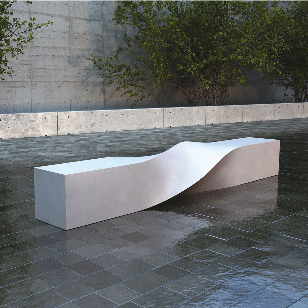 Original design public bench - S BENCH - LAB23 - composite material ...