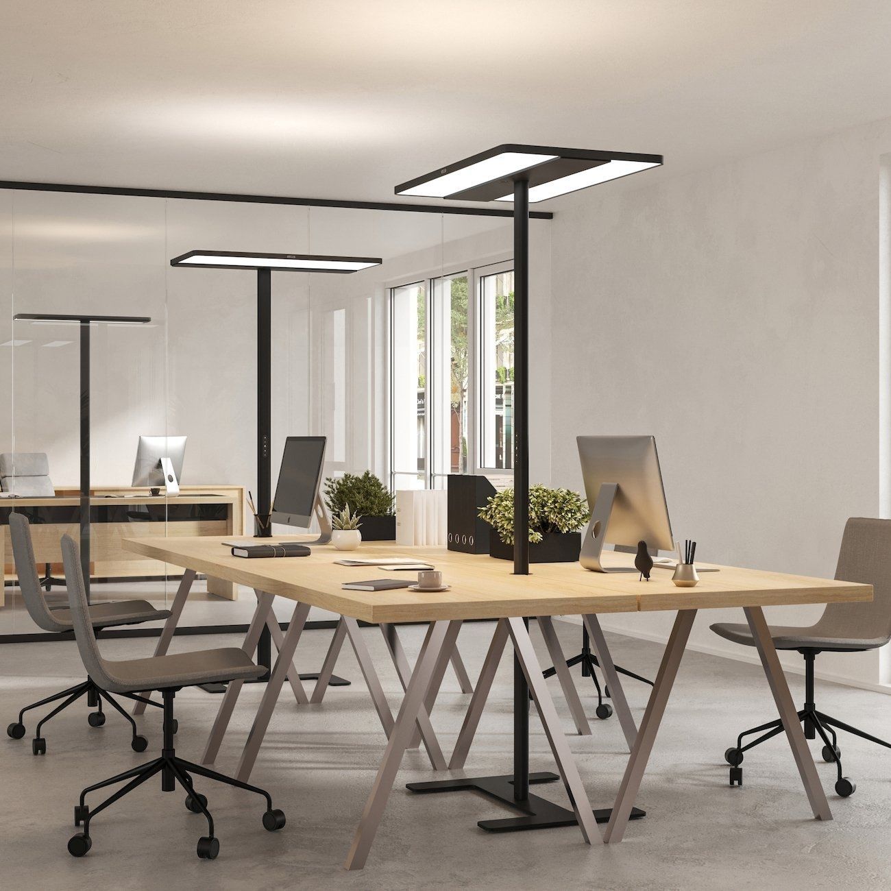 Pole-mounted light fixture - ADAPT-F 2 DESK FRONT - GLAMOX - LED ...