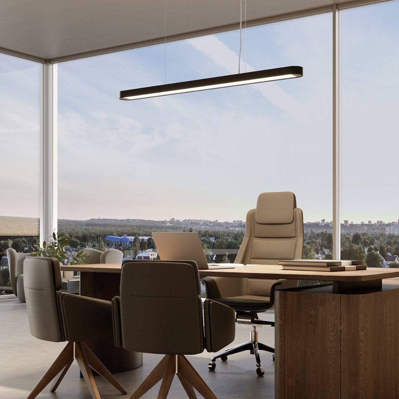 Hanging light fixture - C94-P - GLAMOX - LED / infrared / linear