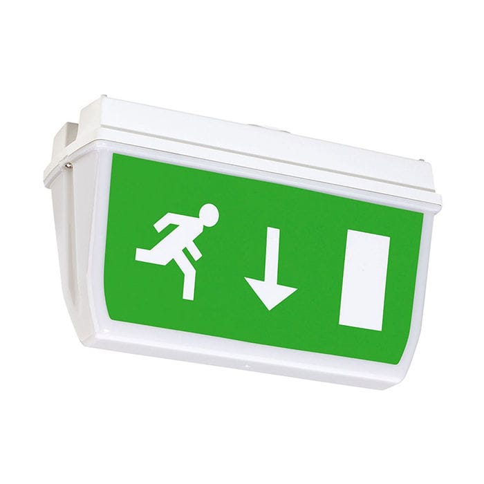 Wall-mounted emergency light - PRW - GLAMOX - rectangular / LED ...