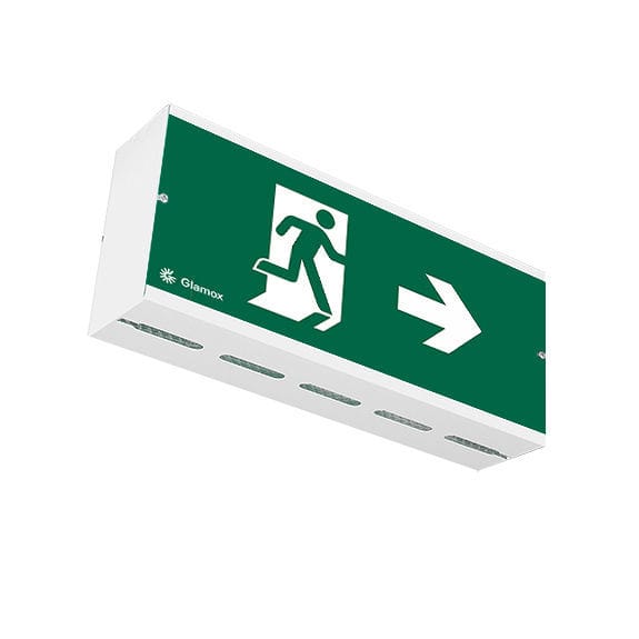 Surface mounted emergency light - E30 - GLAMOX - rectangular / LED ...