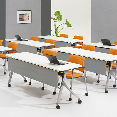 Contemporary classroom table - FLAPTOR - Okamura - laminate / wooden ...