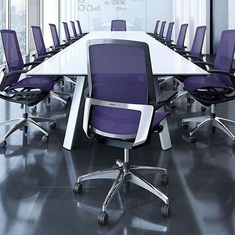 Contemporary office armchair - FINORA - Okamura - mesh / aluminum ...