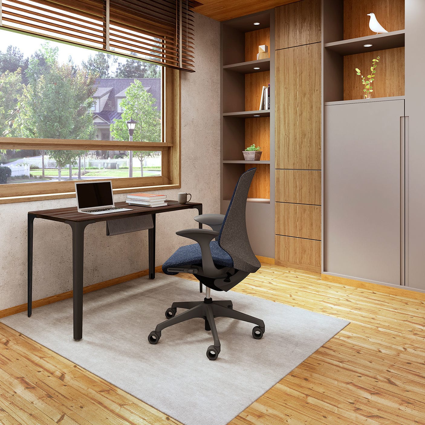 Contemporary chair - SPHERE - Okamura - indoor / fabric / metal base