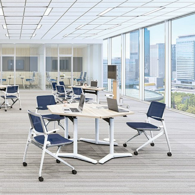 Contemporary chair - MC - Okamura - indoor / mesh / urethane