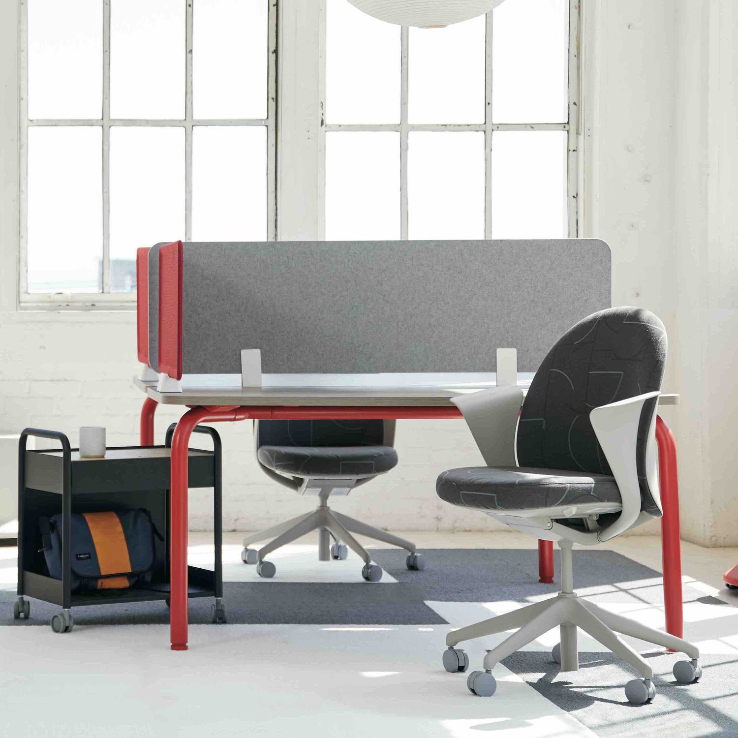 Workstation desk - ROUTES - Teknion - free-standing / 2 person ...