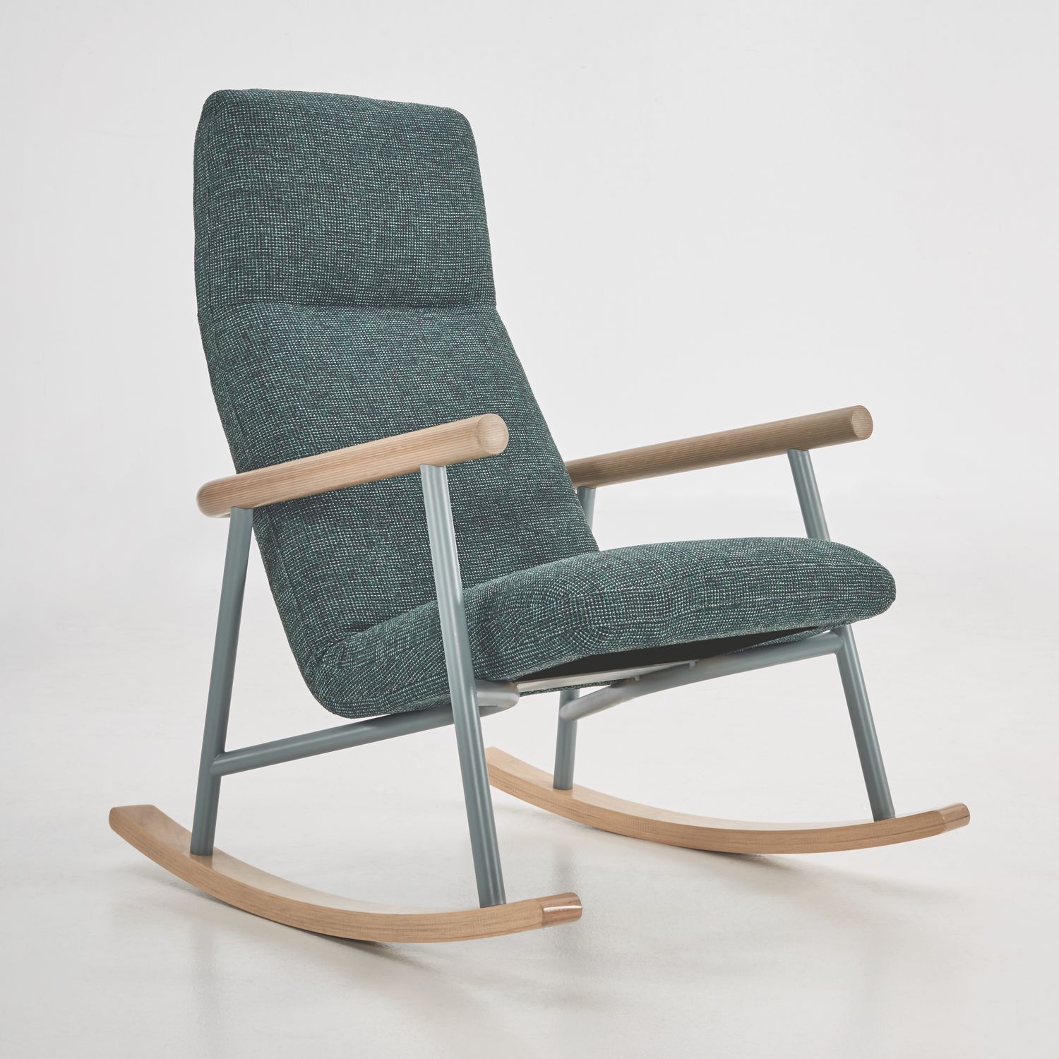 Contemporary armchair - ROUTES - Teknion - fabric / high-back / with ...