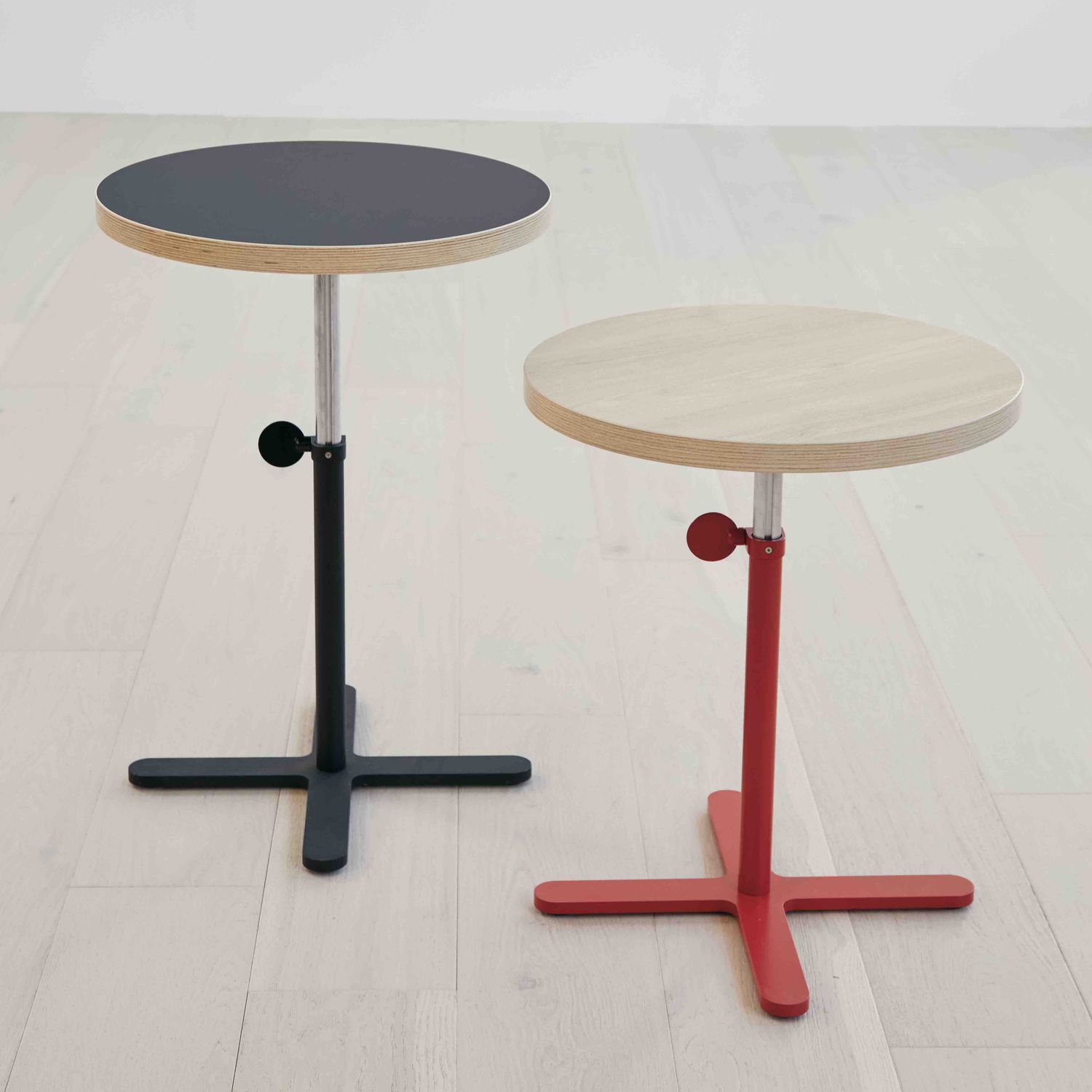 Contemporary side table - ROUTES - Teknion - laminated MDF / powder ...