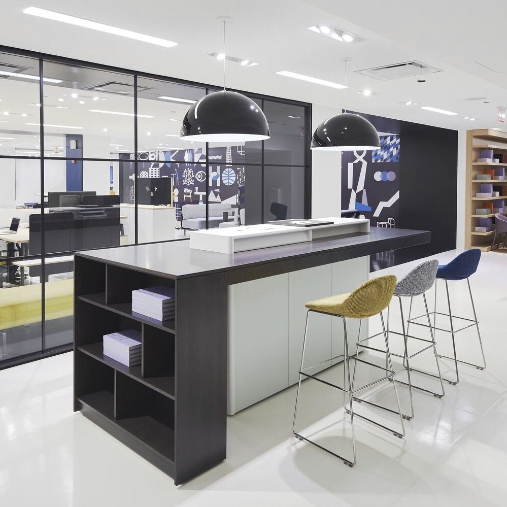 Lead reception desk - Teknion - storage