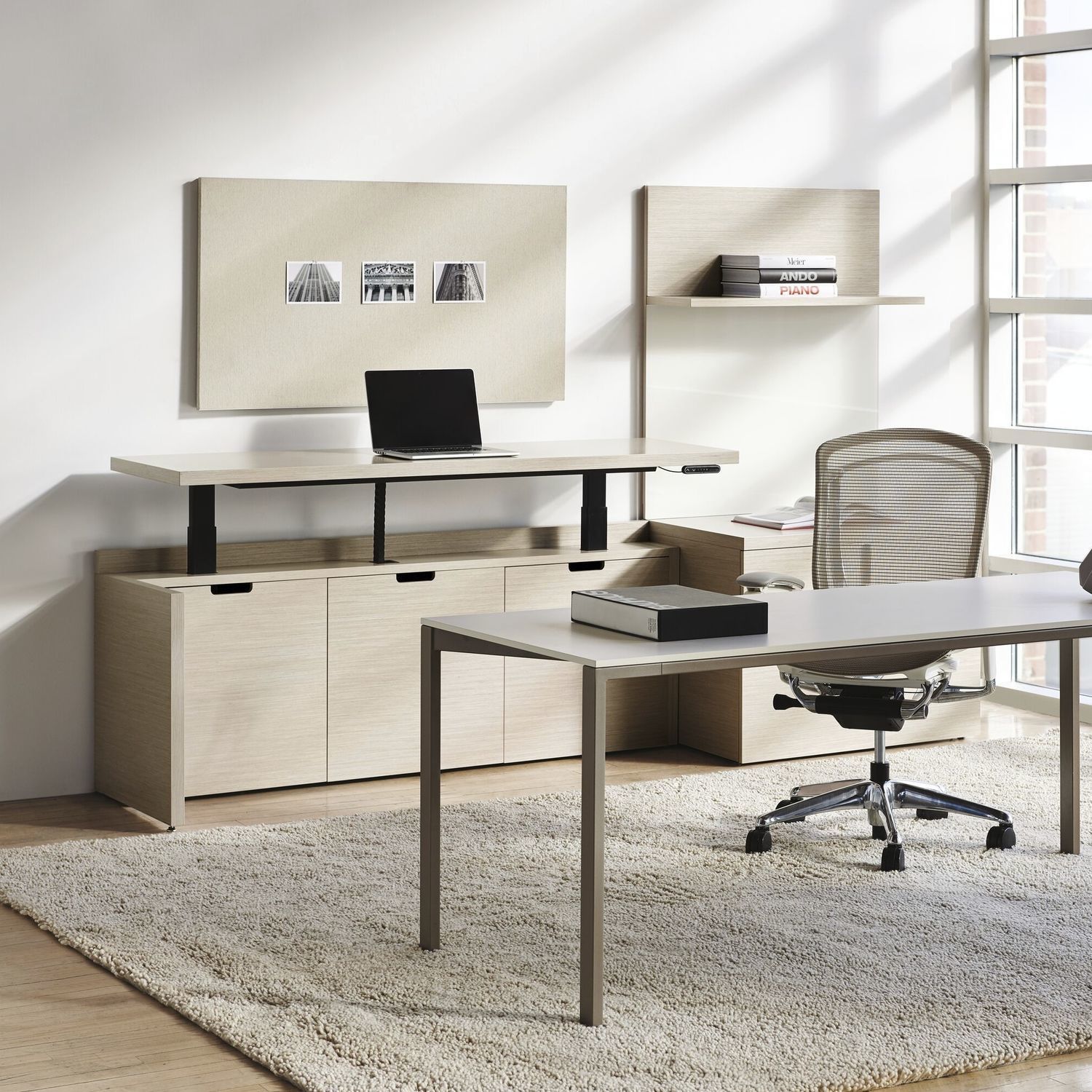 Low filing cabinet - DOSSIER - Teknion - wooden / with drawers ...