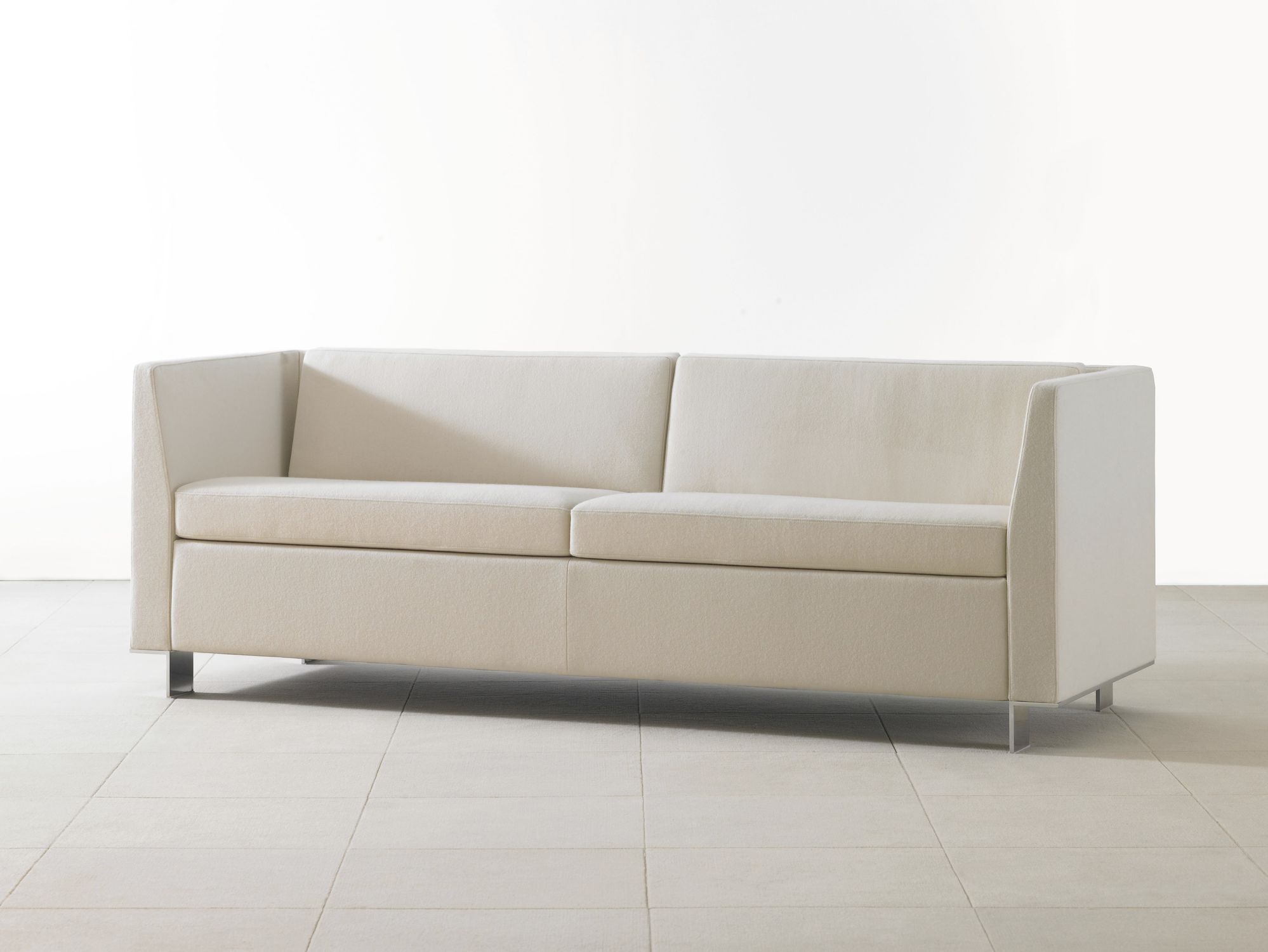 Contemporary sofa - VIGNETTE - Teknion - fabric / white / beige
