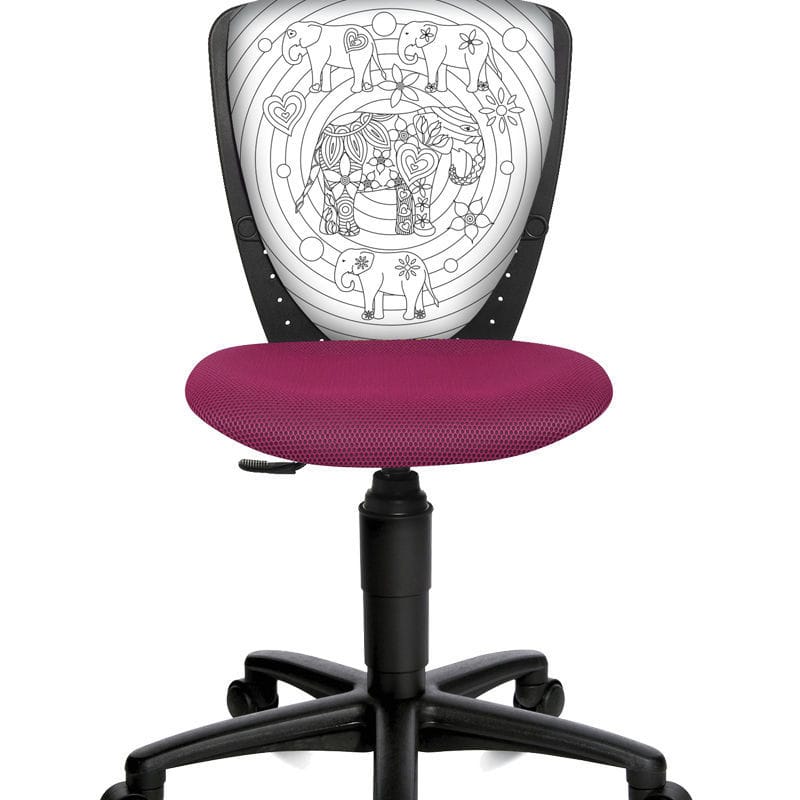 Contemporary executive chair - SWAP S´COOL - Topstar - fabric / blue / pink