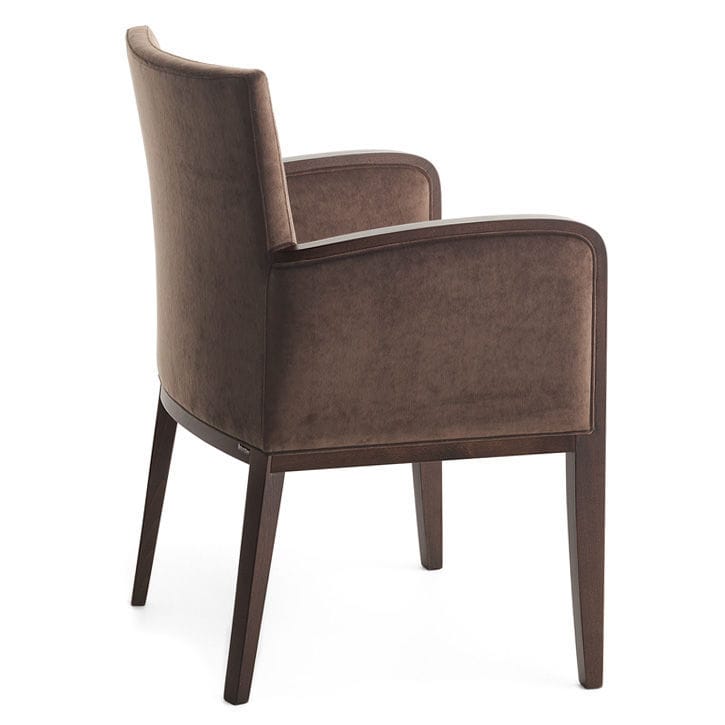 Contemporary chair - LOGICA 00931 - Montbel - indoor / fabric / solid wood