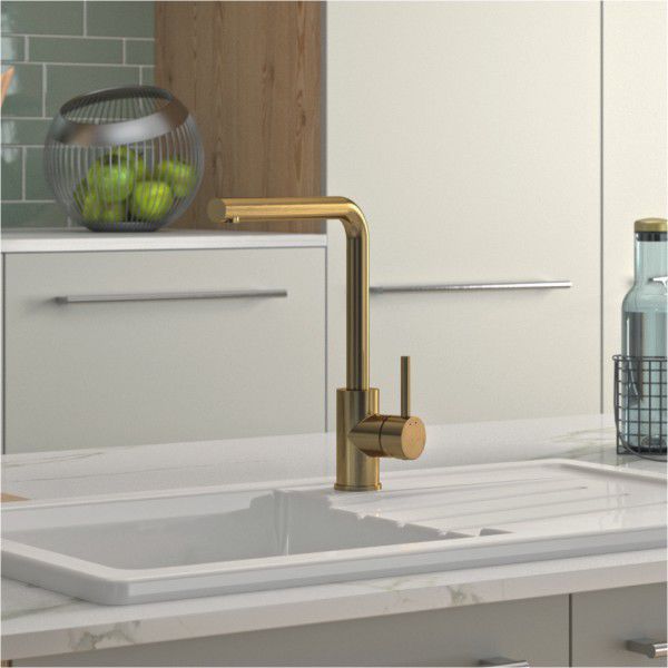 Countertop mixer tap - KOPA SQUARE - Sanindusa - inox / kitchen / 1-hole