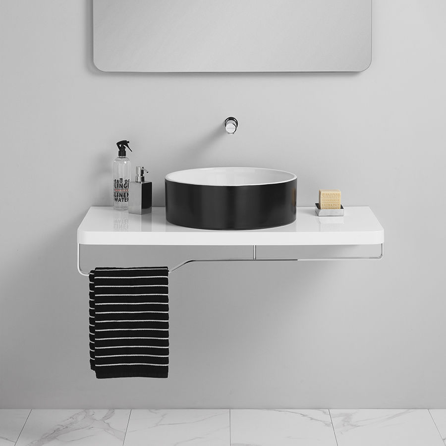 MDF vanity top - EMMA - Sanindusa - with towel rack