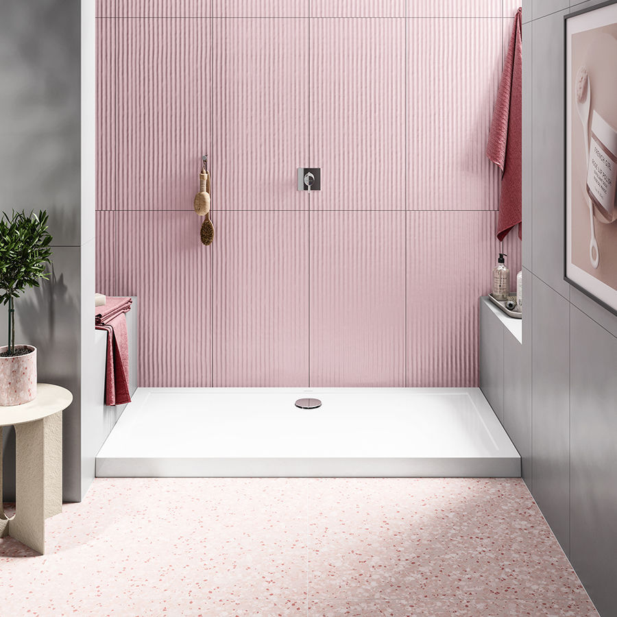 Rectangular shower base - OPEN - Sanindusa - floor level / acrylic ...