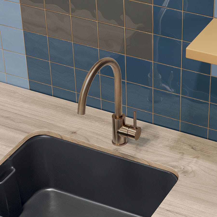 Countertop mixer tap - KOPA ARC - Sanindusa - stainless steel / kitchen ...