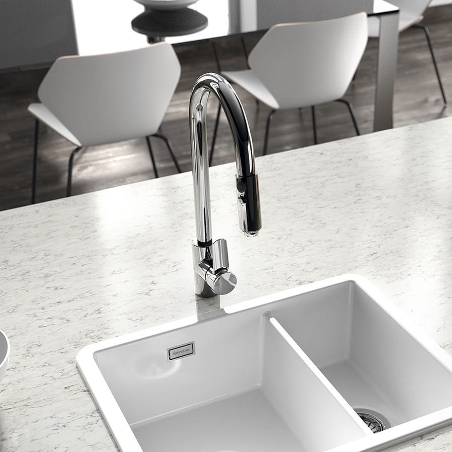 Countertop mixer tap - TORUS : 5373101 - Sanindusa - brass / kitchen ...