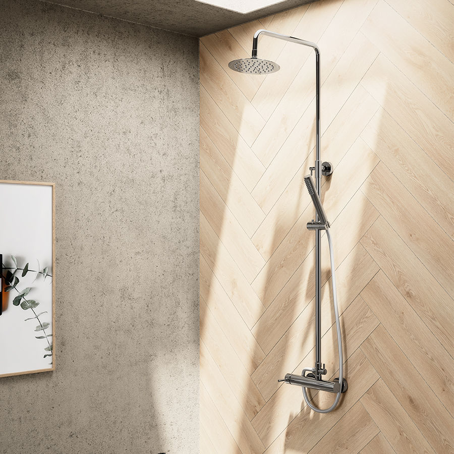 Wall-mounted shower set - NEW ÍCONE - Sanindusa - contemporary ...