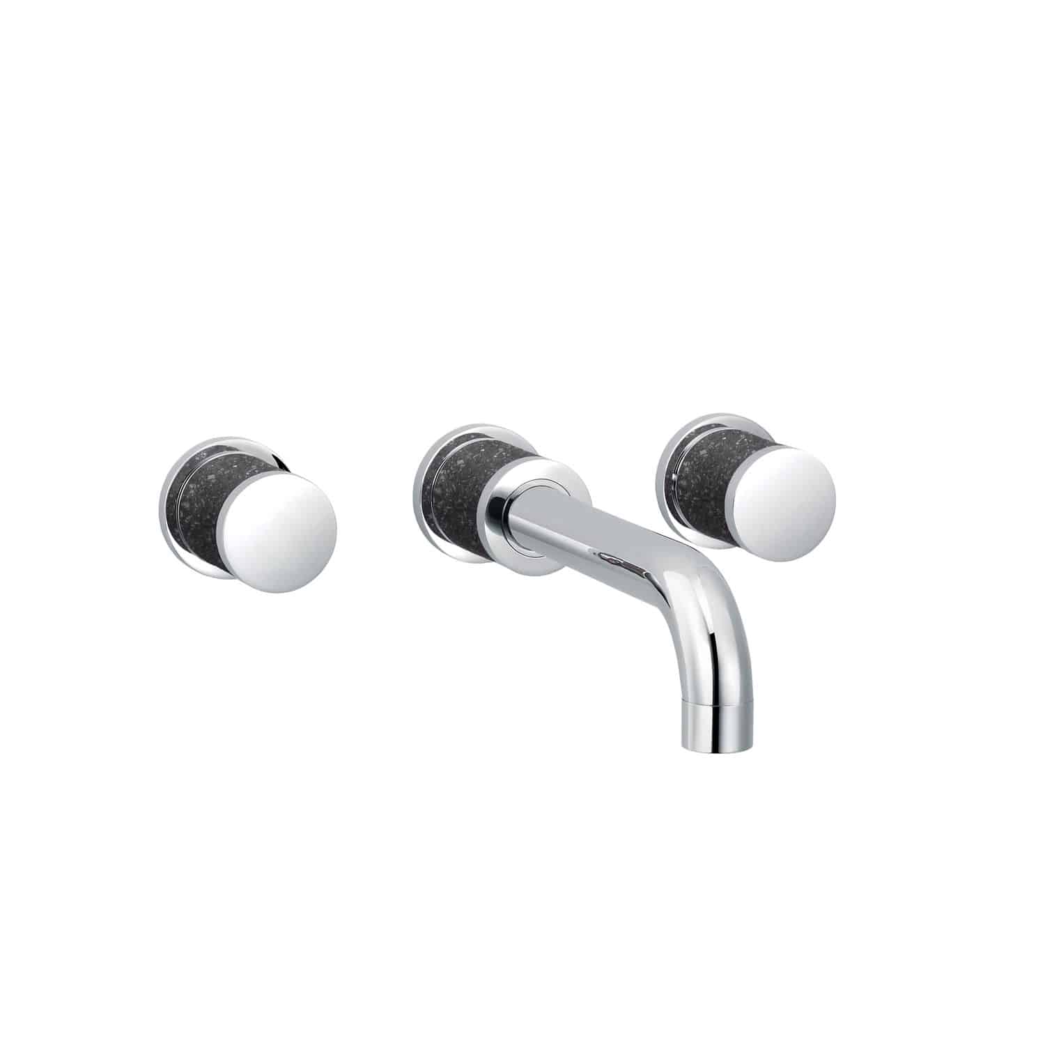 Double-handle washbasin mixer tap - 4080.11.50-BS - rvb - wall-mounted / chromed metal / bathroom