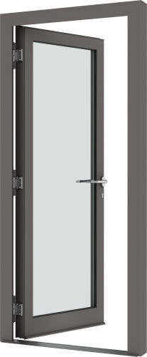 Entry door - 500 - VELFAC - wooden / aluminum / swing