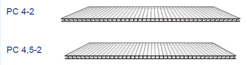 Honeycomb polycarbonate panel - 2540-4 IN BICOLOR VERSIONS - Rodeca ...