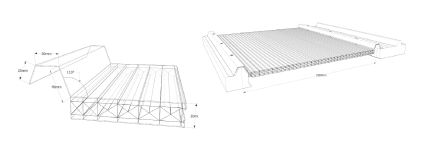 Polycarbonate roof panel - 29330-XL - Rodeca GmbH - translucent