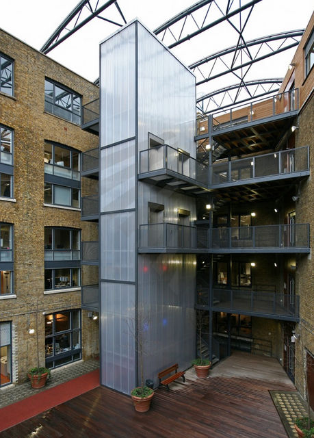 Cellular polycarbonate panel - PC 2540-4 as elevator cladding - Rodeca ...