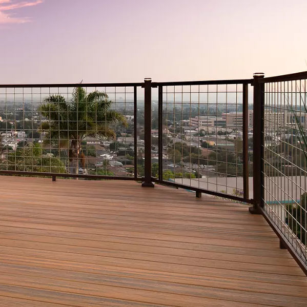 Glass railing - Signature® - Trex Inc. - aluminum / with panels / with bars