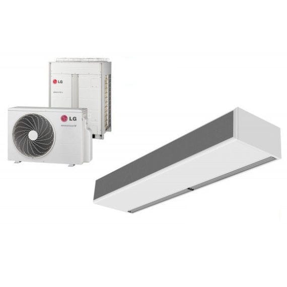 Ceiling-mounted air curtain - ECG 1000 DX10-LG - airtecnics - industrial / commercial