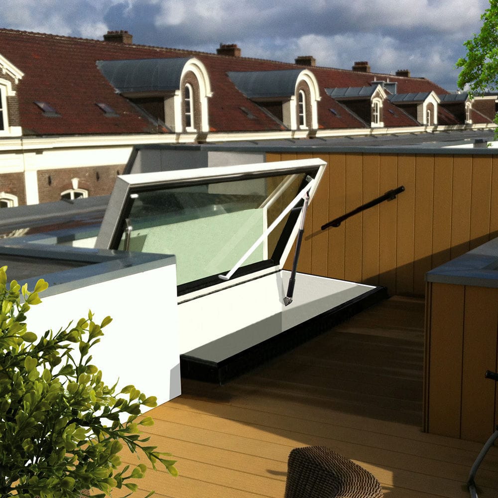 Rooftop hatch - RHTG1015 - Gorter - rectangular / aluminum / with translucent glass