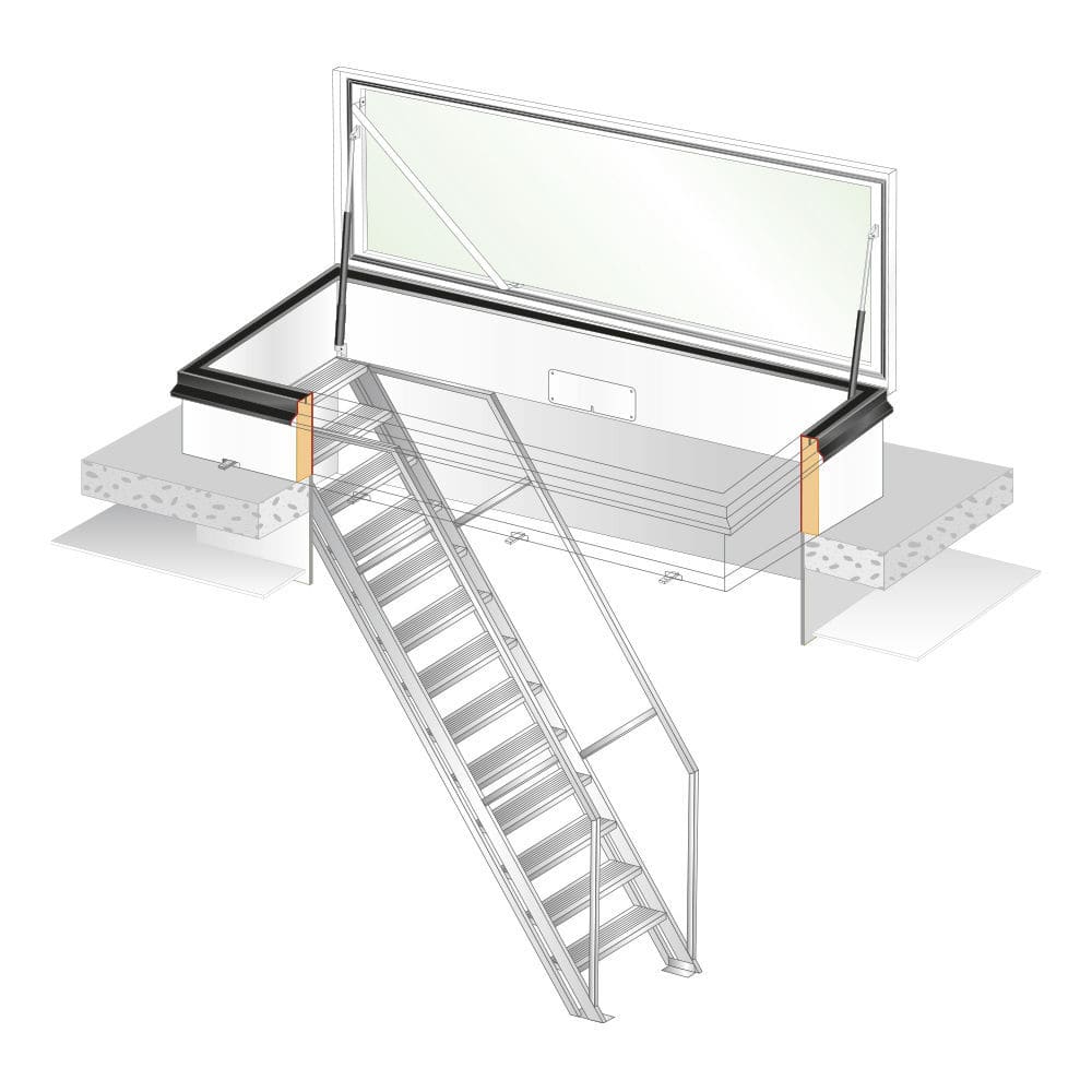 Rooftop hatch - RHTG1025 - GS55 - Gorter - rectangular / aluminum ...