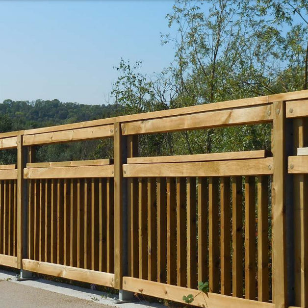 Pine railing - SB24 - Rondino - with bars / outdoor / for bridge