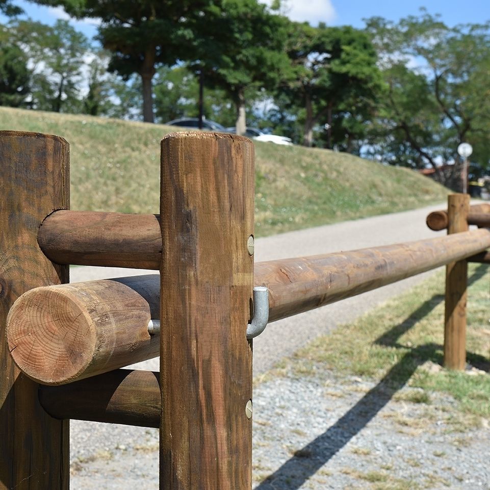 Sliding barrier - 630 001T11 - Rondino - protective / access control / pine