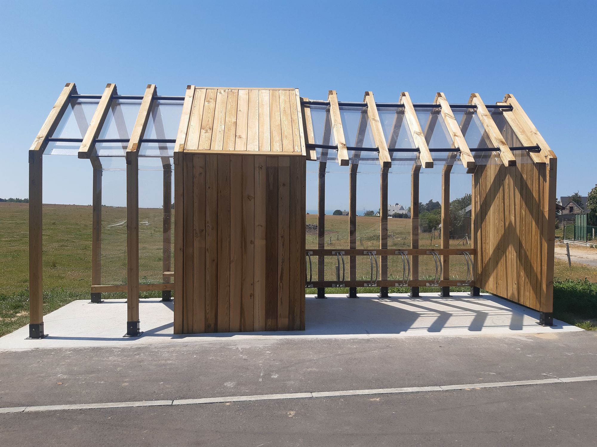 Polycarbonate canopy cycle shelter - 650 052-01 - Rondino - with ...