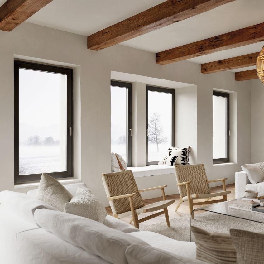 Glass window - AWS 75.SI+ OPTIMIZED - Schüco - aluminum / sliding ...