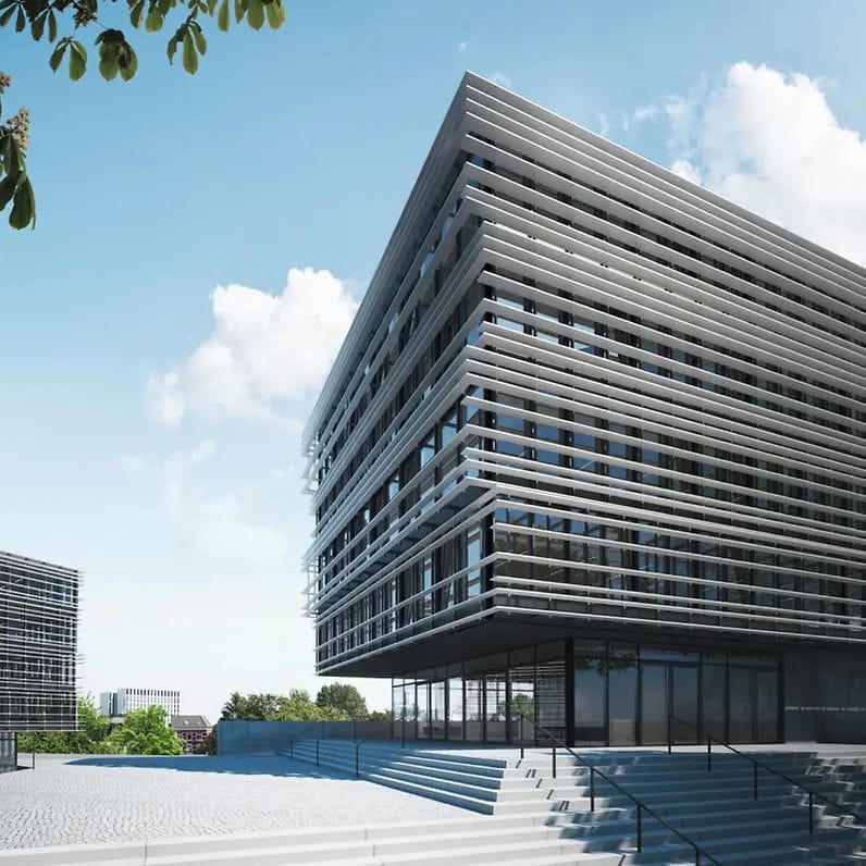 Aluminium solar shading - ALB - Schüco - window / vertical / horizontal