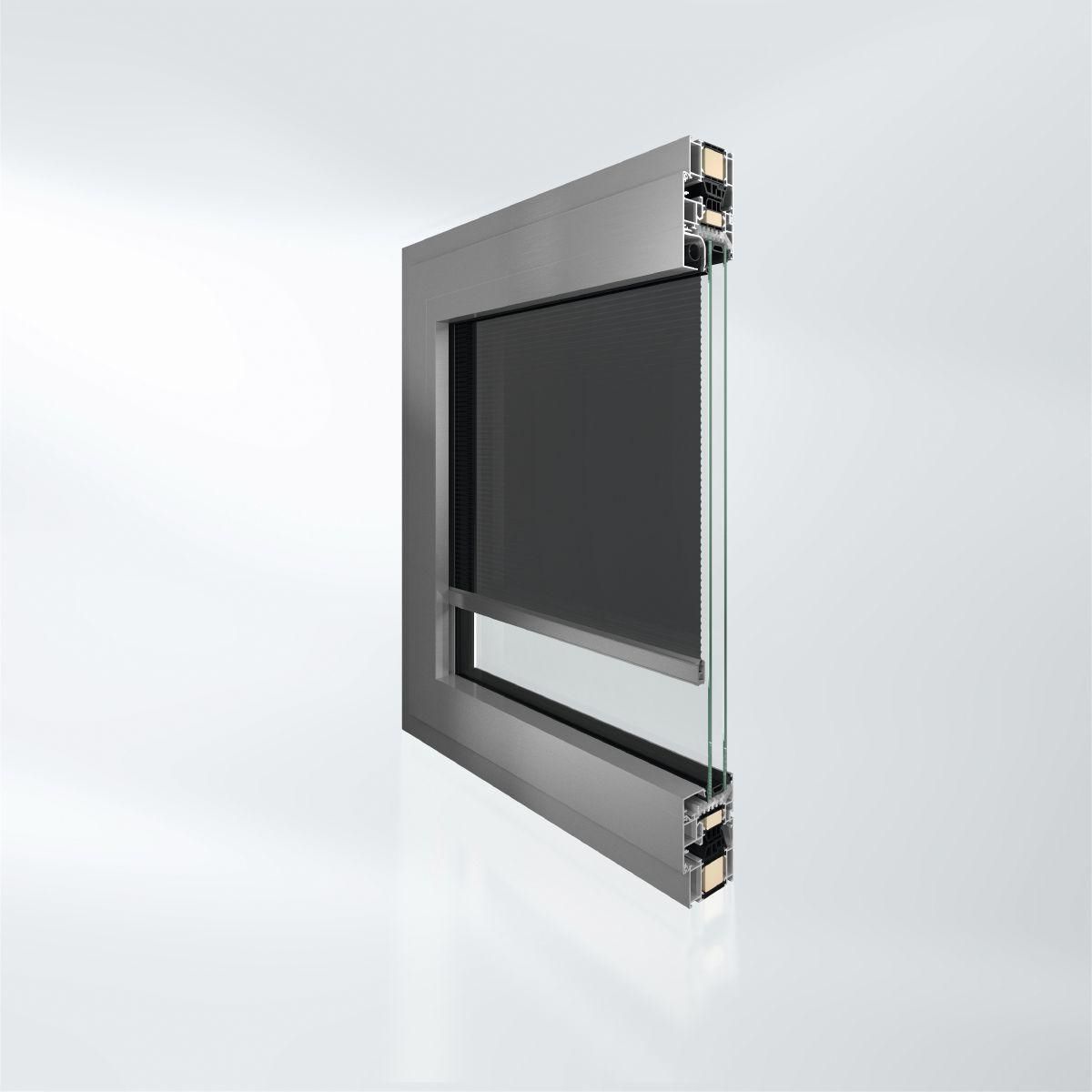 Roller blinds - AWS - Schüco - integrated / for window / textile