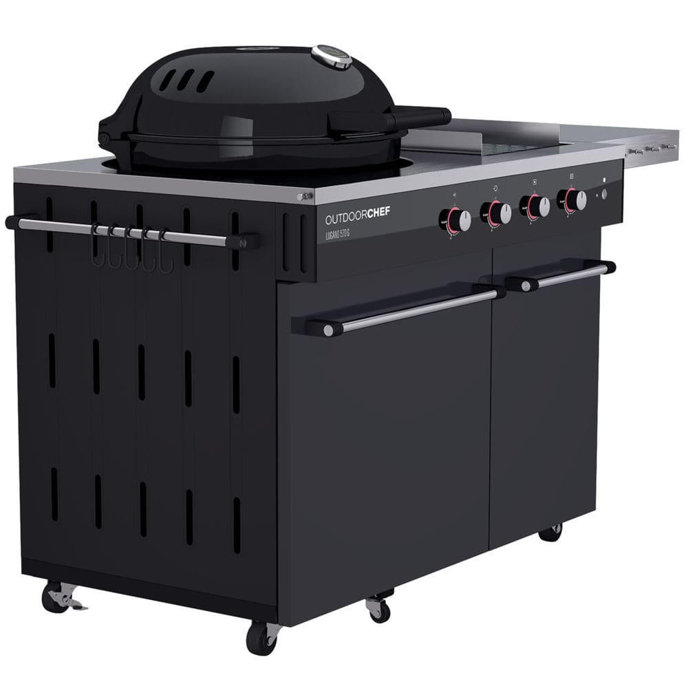 Gas barbecue - LUGANO 570 G EVO - Outdoor Chef - on casters / painted ...
