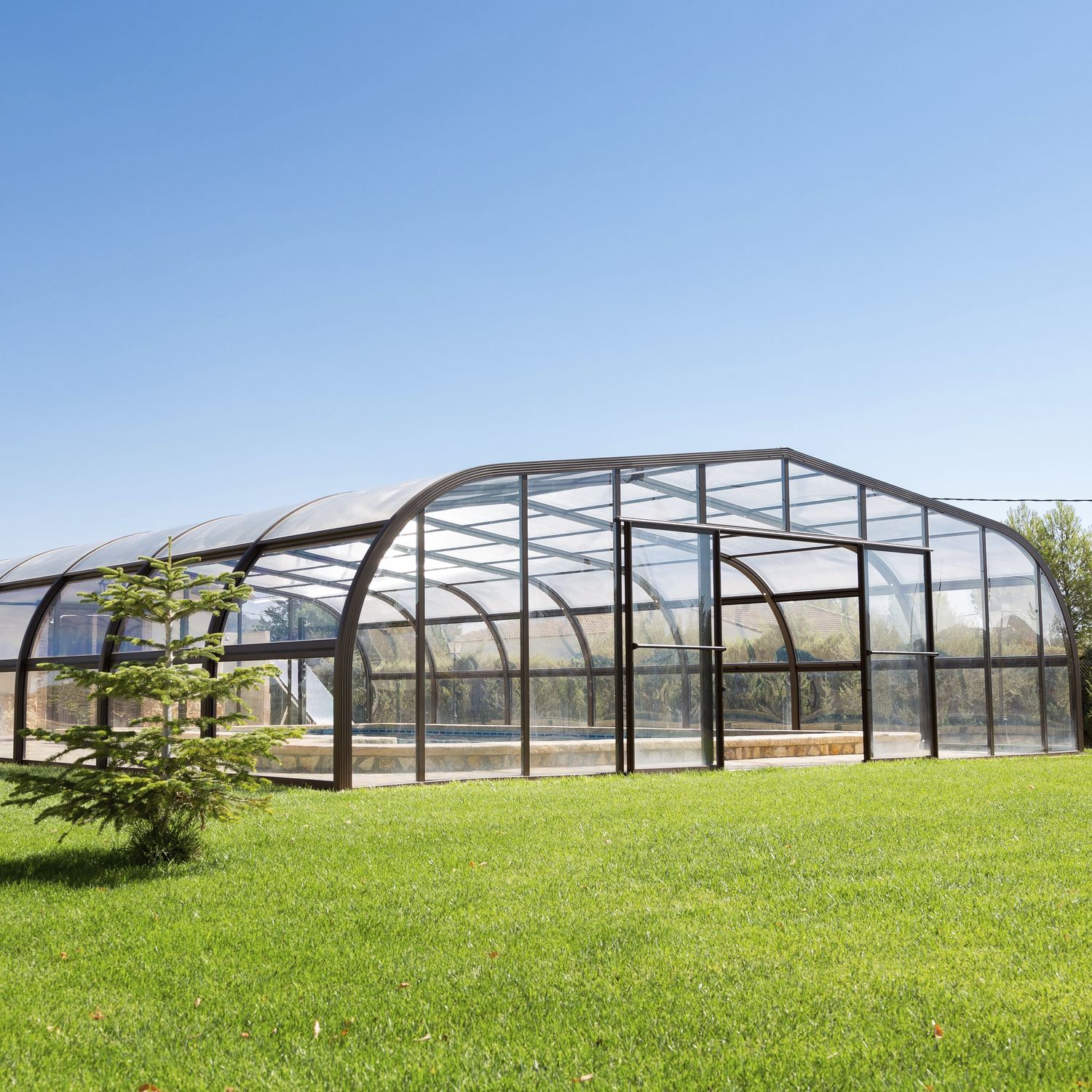 High swimming pool enclosure - VLD VEGA LINE DESLIZANTE - VEGAMETAL ...