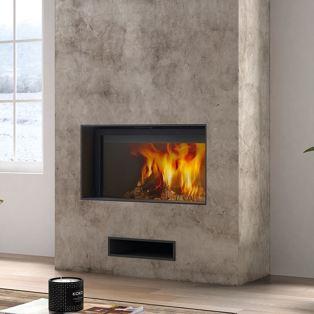 Wood-burning fireplace insert - Frontal Serie G - ROCAL - steel ...