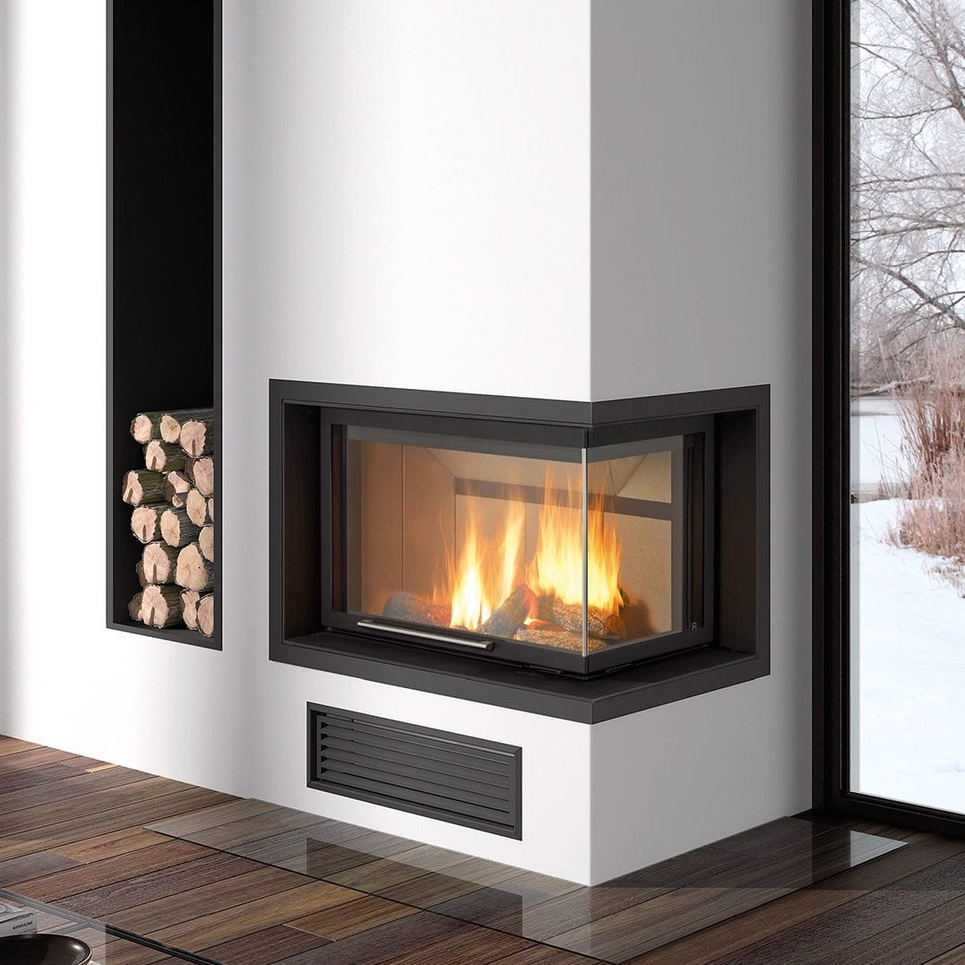 2-sided fireplace insert - Lateral Serie G - ROCAL - wood-burning / steel / contemporary