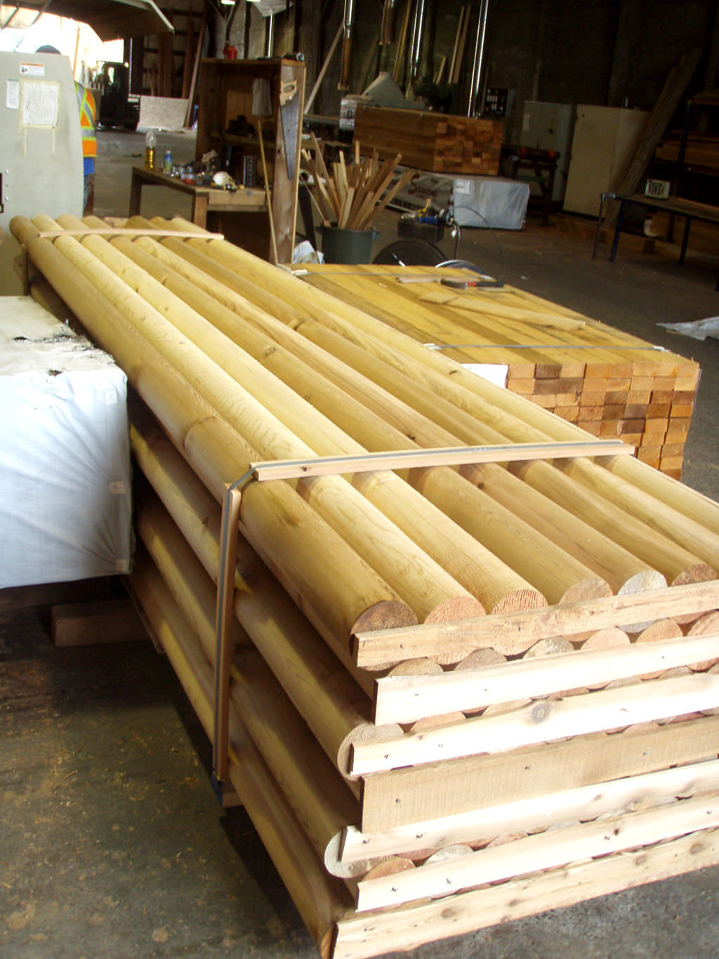 Wooden beam - TURNED POLES - Power Wood Corp. - rectangular