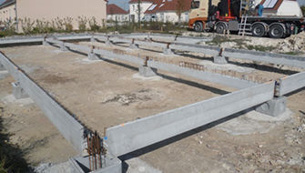 Reinforced concrete continuous footing - LBI - KP1