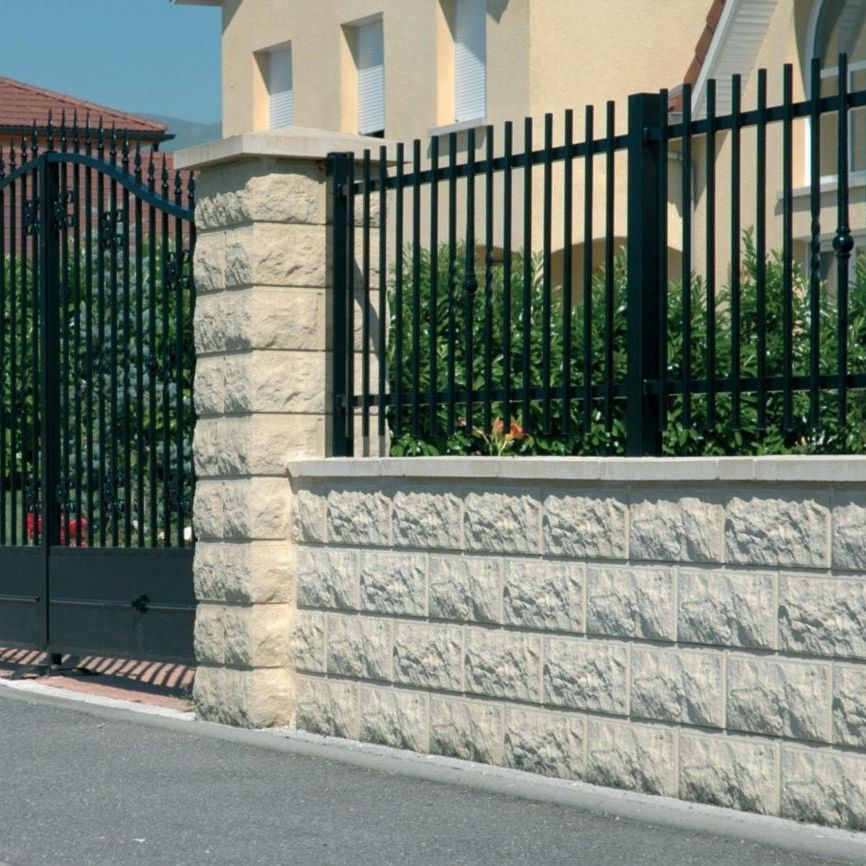 Hollow concrete block - MBOS series - WESER - for garden enclosures ...